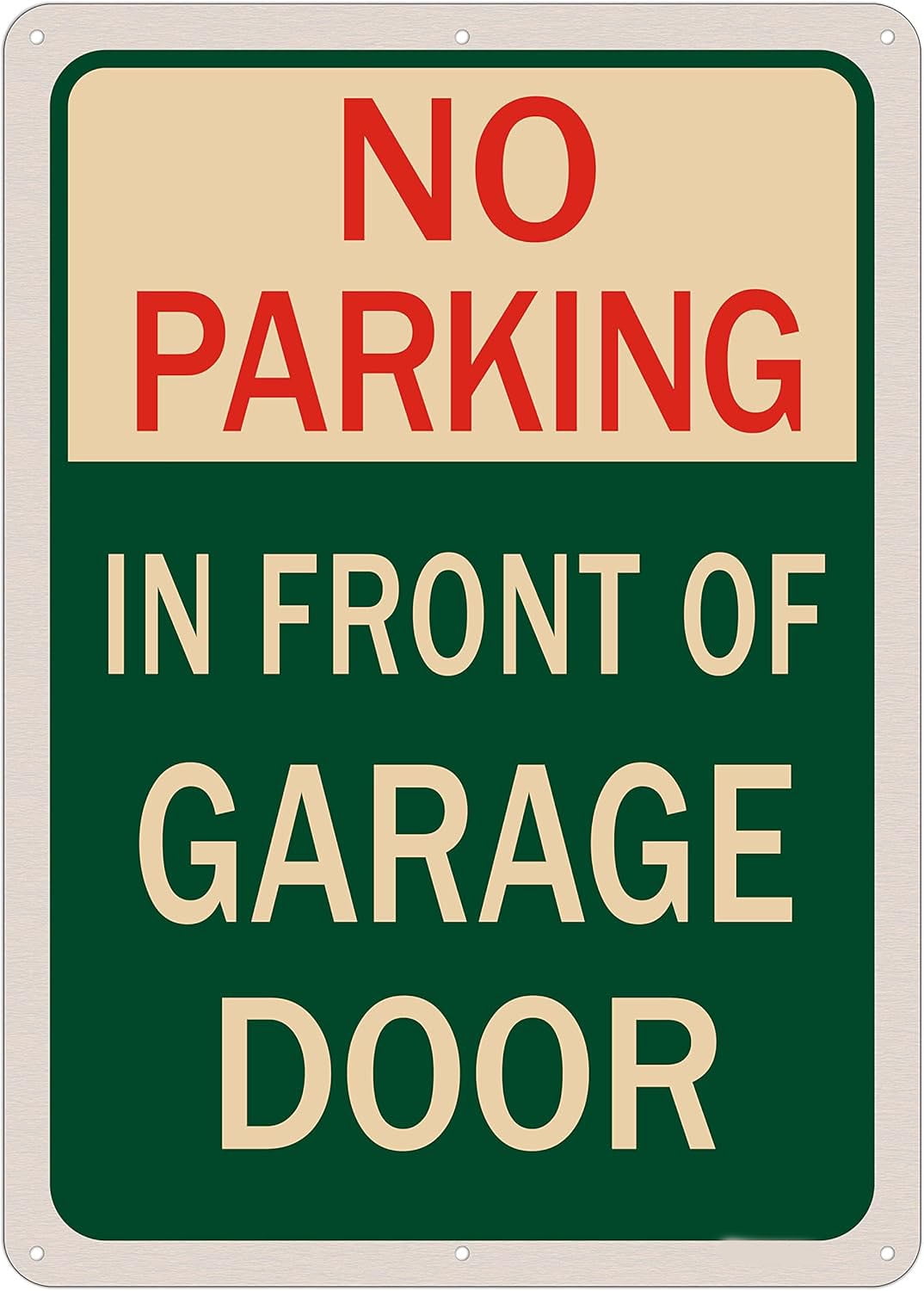 No Parking in Front of Garage Door Signs Do Not Block Garage Signs No ...