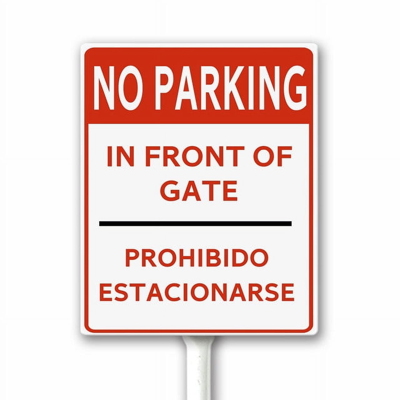 No Parking in Front of Gate Notice Spanish Outdoor Sign for Yard ...