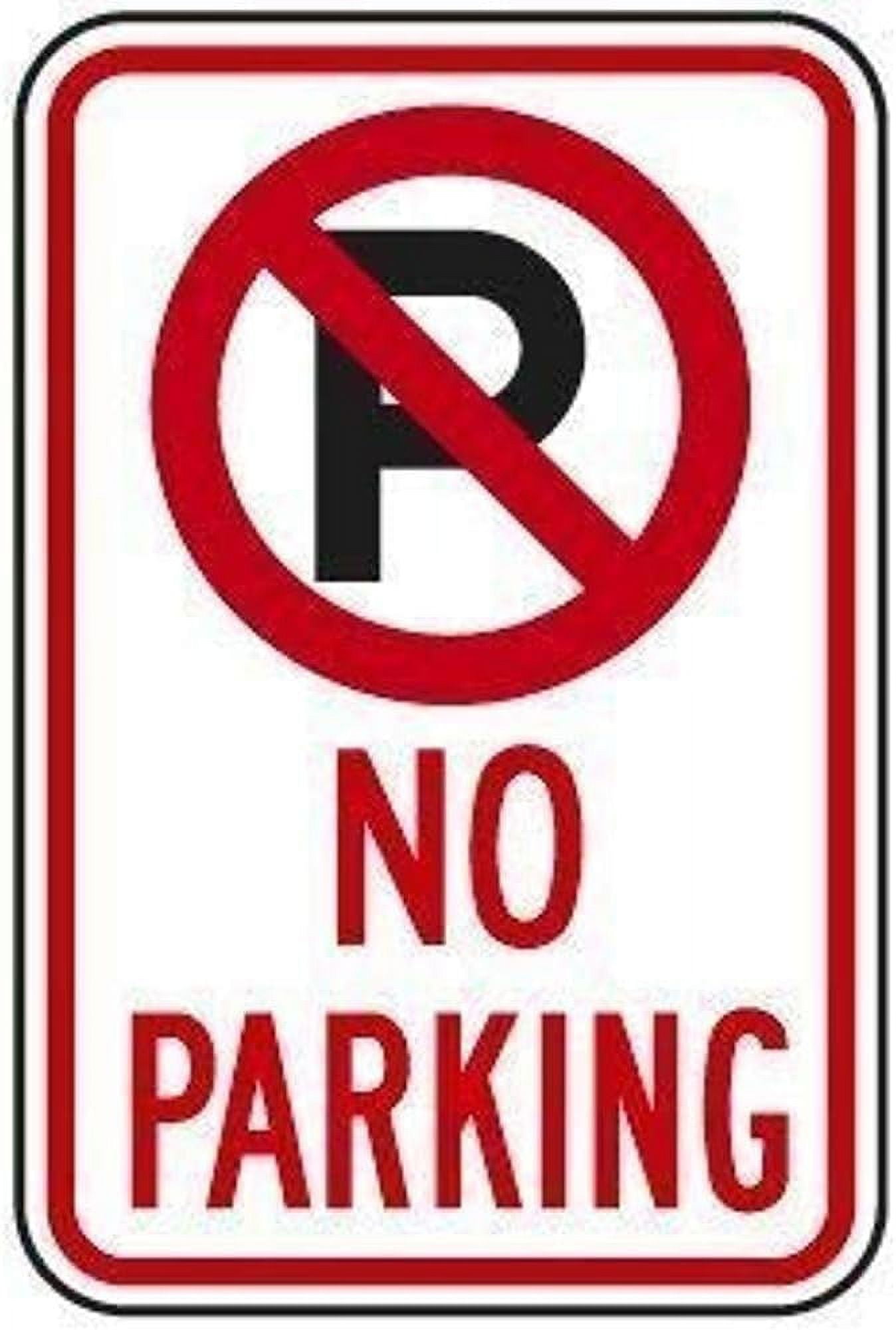 No Parking with Symbol Sign Funny Yard Decorative Signs Warning Tin ...