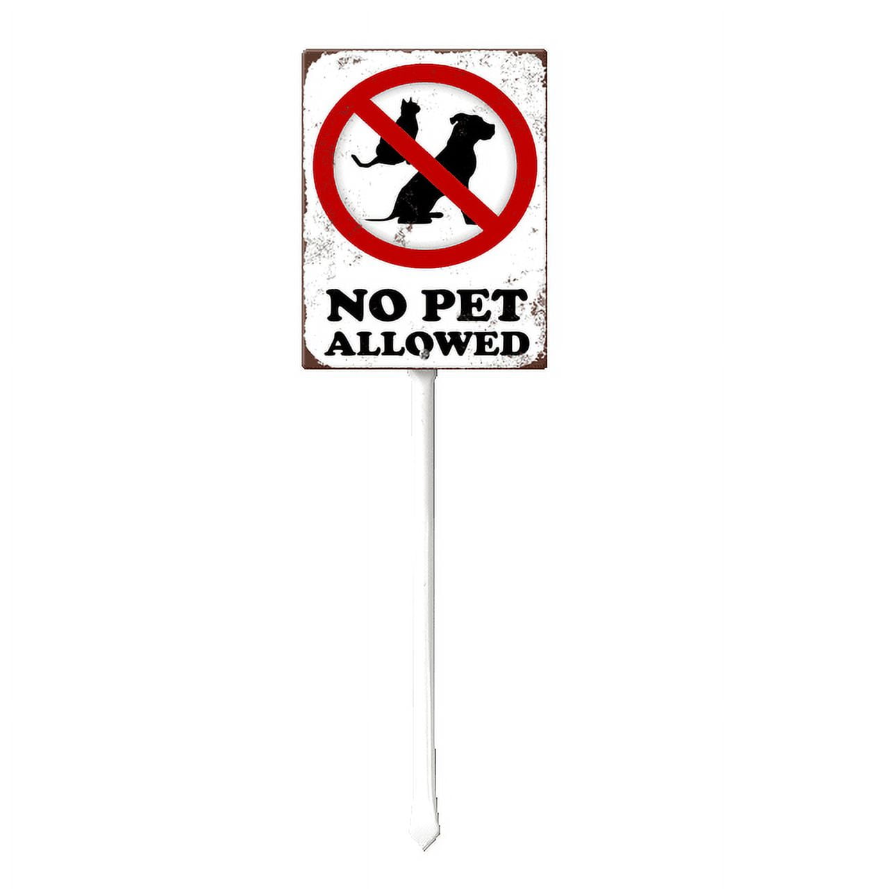 No Pet Allowed Sign With Metal Stake, 7" x 21.6" Aluminum Yard Sign for ...
