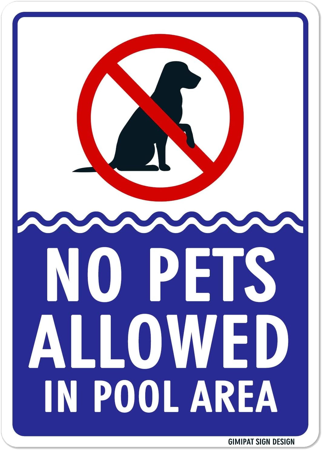 No Pets Allowed In Pool Area Pool Sign Metal Tin Sign 8x12inch ...