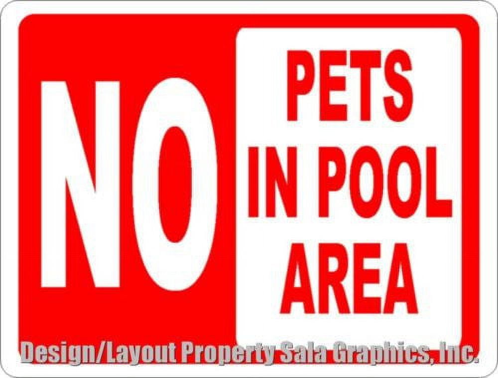 No Pets in Pool Area Sign - Walmart.com