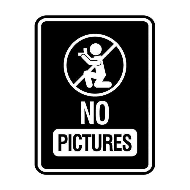 No Pictures Sign Outdoor Signs Aluminum 12X8 Inch Uv Ink Printed For ...