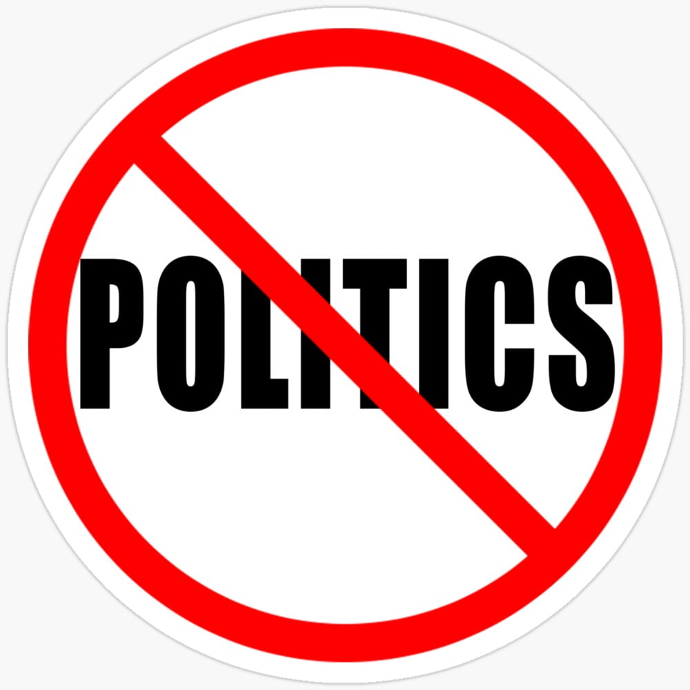 No Politics Sticker Phone Decal Water Bottle Stickers Car Decals ...