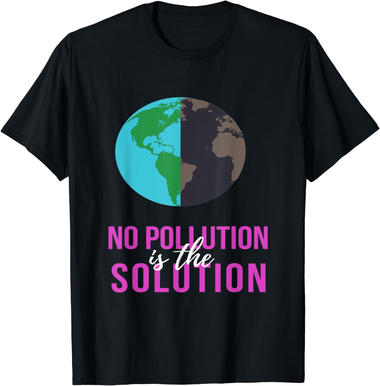 No Pollution is the Solution - Anti Climate Change T-Shirt T-Shirt ...