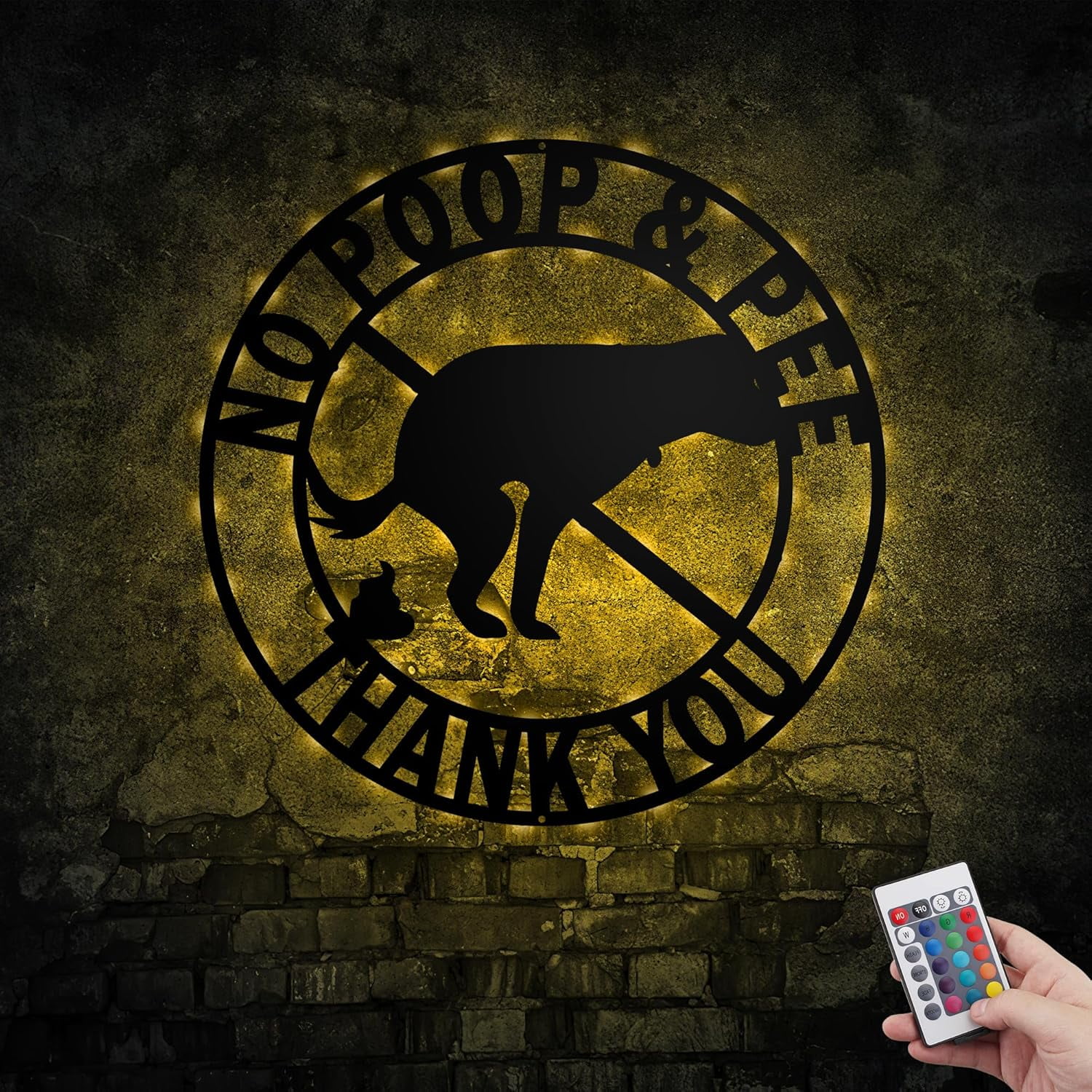 No Poop and Pee Zone Metal Tin Yard Signs, No Pooping Clean Up After ...