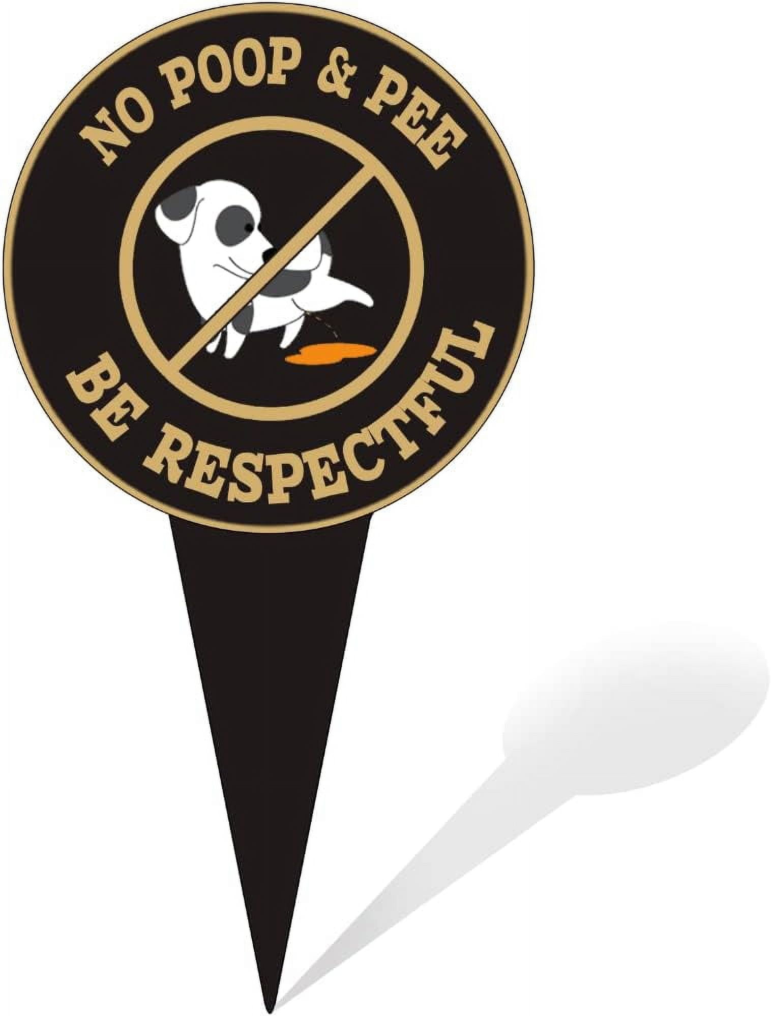 No Poop Signs for Lawn No Peeing Dog Sign Stop Dogs from Pooping or ...