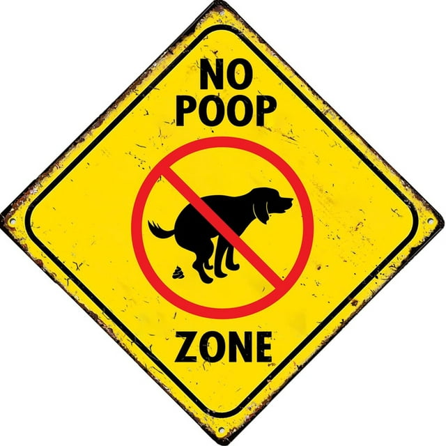 No Poop Zone Outdoor Street & Home Bar Club Kitchen Restaurant Wall Art ...