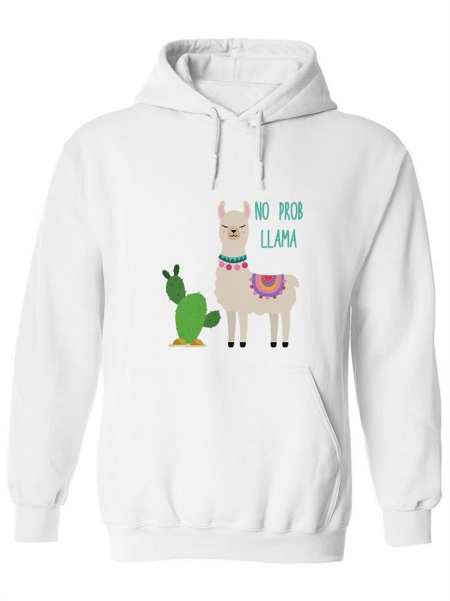 No Prob Llama Cactus Hoodie Women -SPIdeals Designs, Female Large ...