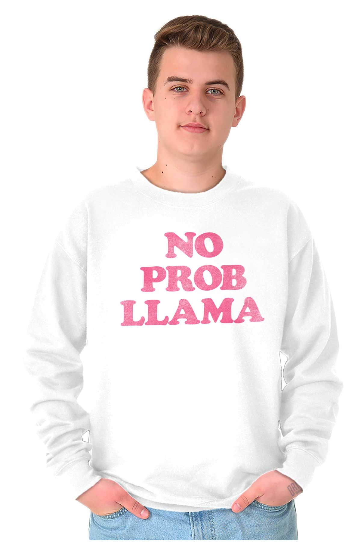 No Problama Llama Alpaca Cute Funny Unisex Plus Size Sweatshirt Brisco ...