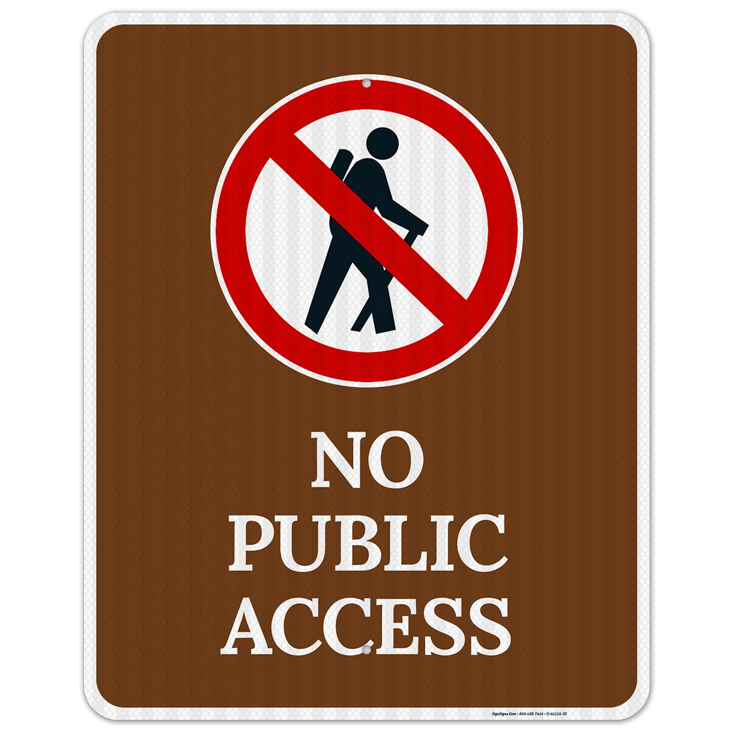 No Public Access with Graphic Sign, 24x30 Inches, 3M EGP Reflective ...