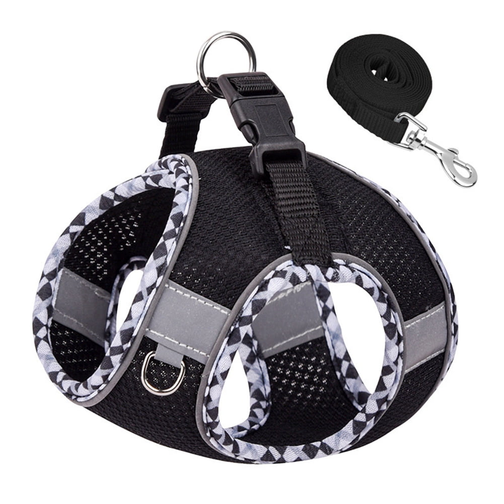 No Pull Dog Harness and Leash Set, Soft Mesh Harnesses Vest, Reflective ...
