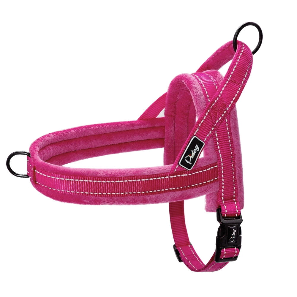 No Pull Front Leading Dog Harness Reflective Plush Padded Pet Walking ...
