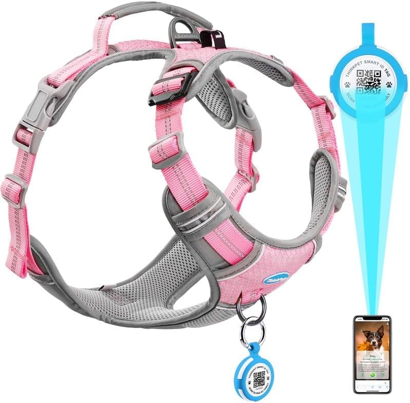 No Pull Harness for Small, Medium, Large Dogs with Airtags Holder ...