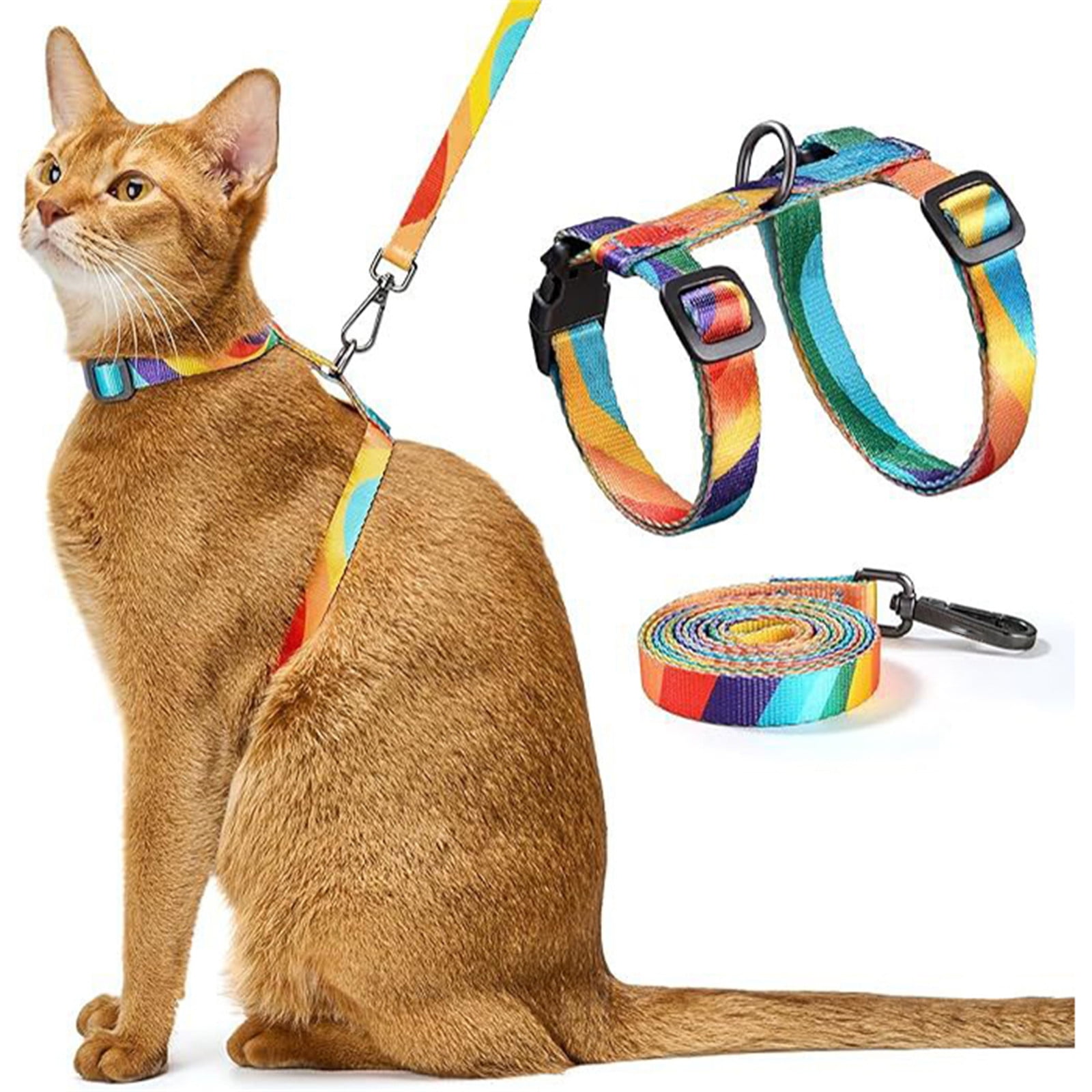 No-Pull Harness & Training Leash in Pink and Blue | Dual Leash Loops ...