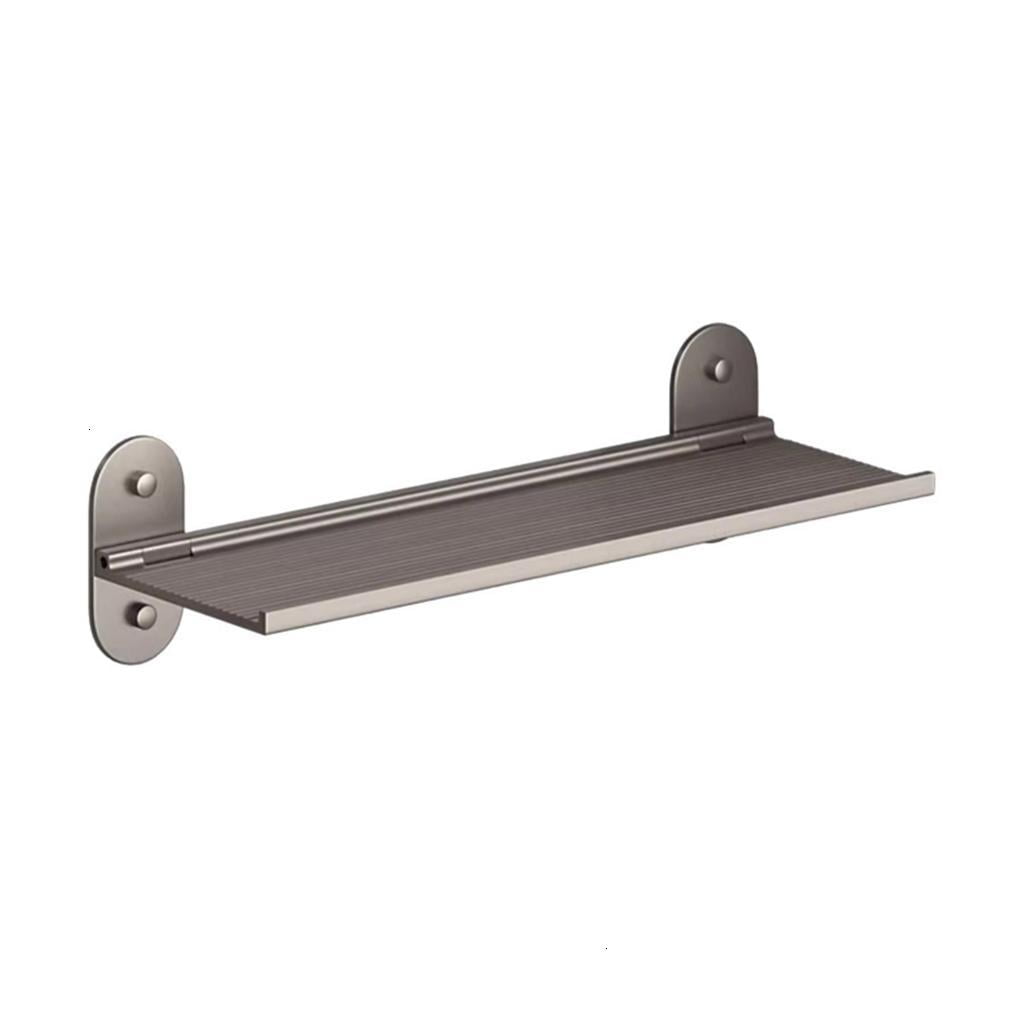 No Punch Bathroom Storage Shelf Space Aluminum Storage Rack for Renters ...