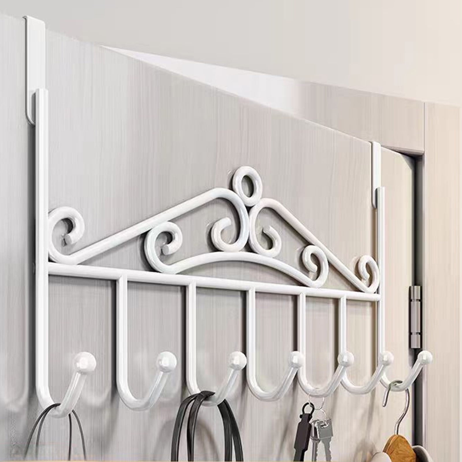 No-Punch Door Hooks,Heavy-Duty Hanging Rack,Wall Mount Clothes ...