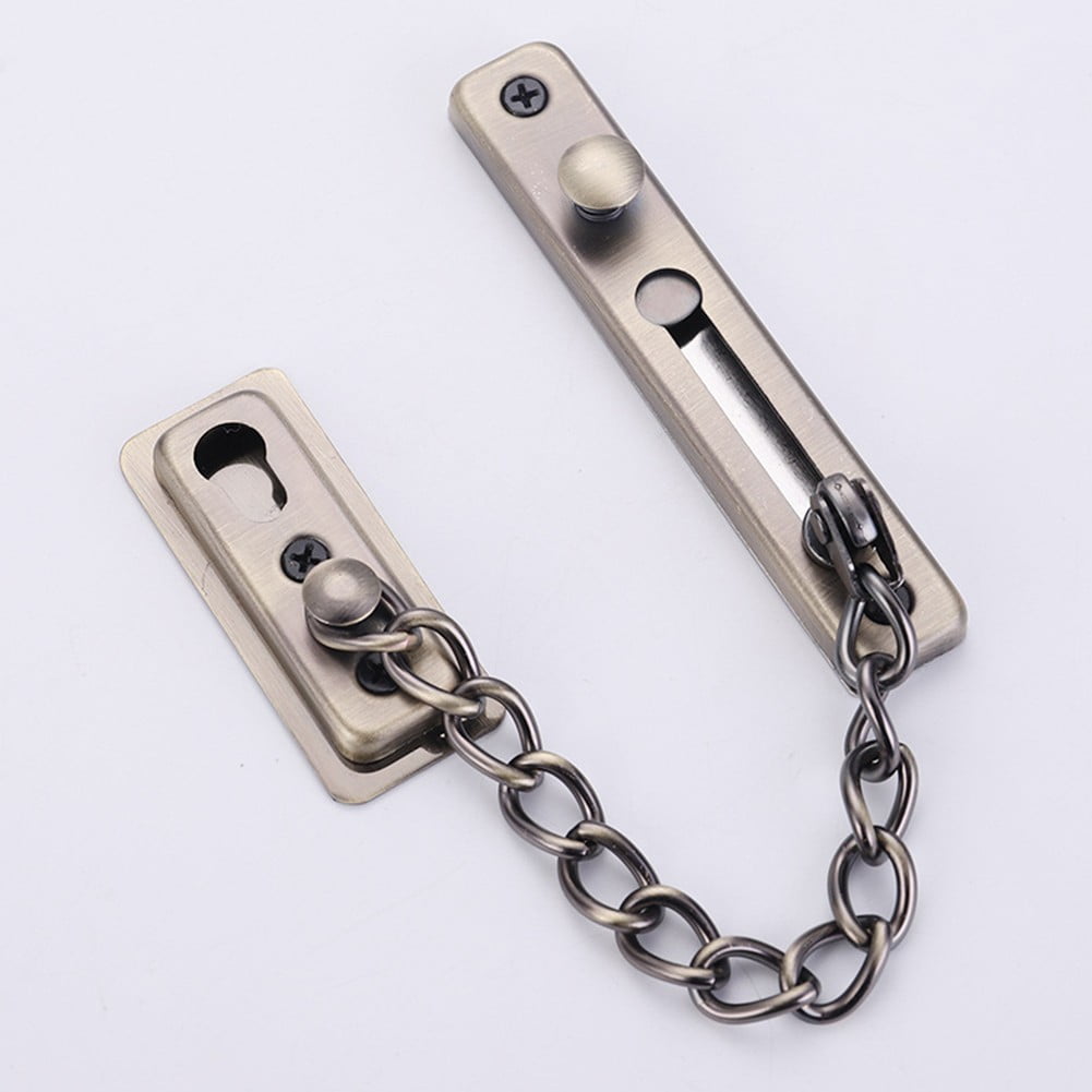 No punching Door Chain Latch Bolt Restrictor Guard Lock Slide Catch ...