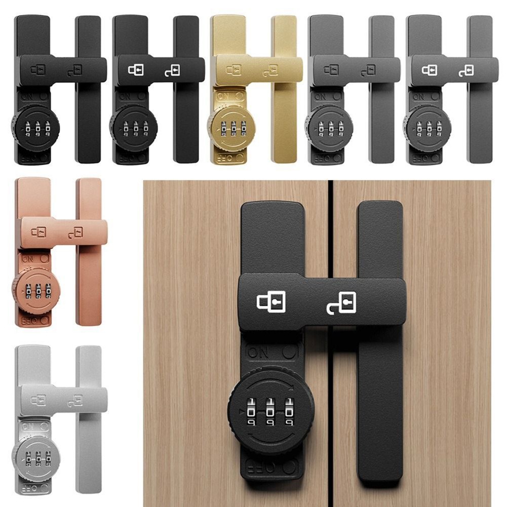 No Punching Password Lock Door Buckle 180 Degree Sliding Door Lock Bolt ...