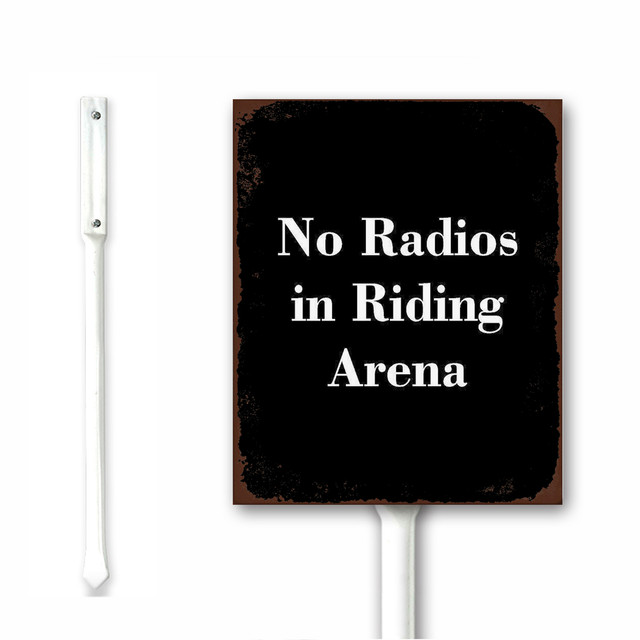 No Radios in Riding Arena Sign for Outdoor Metal Yard Sign Funny Lawn ...
