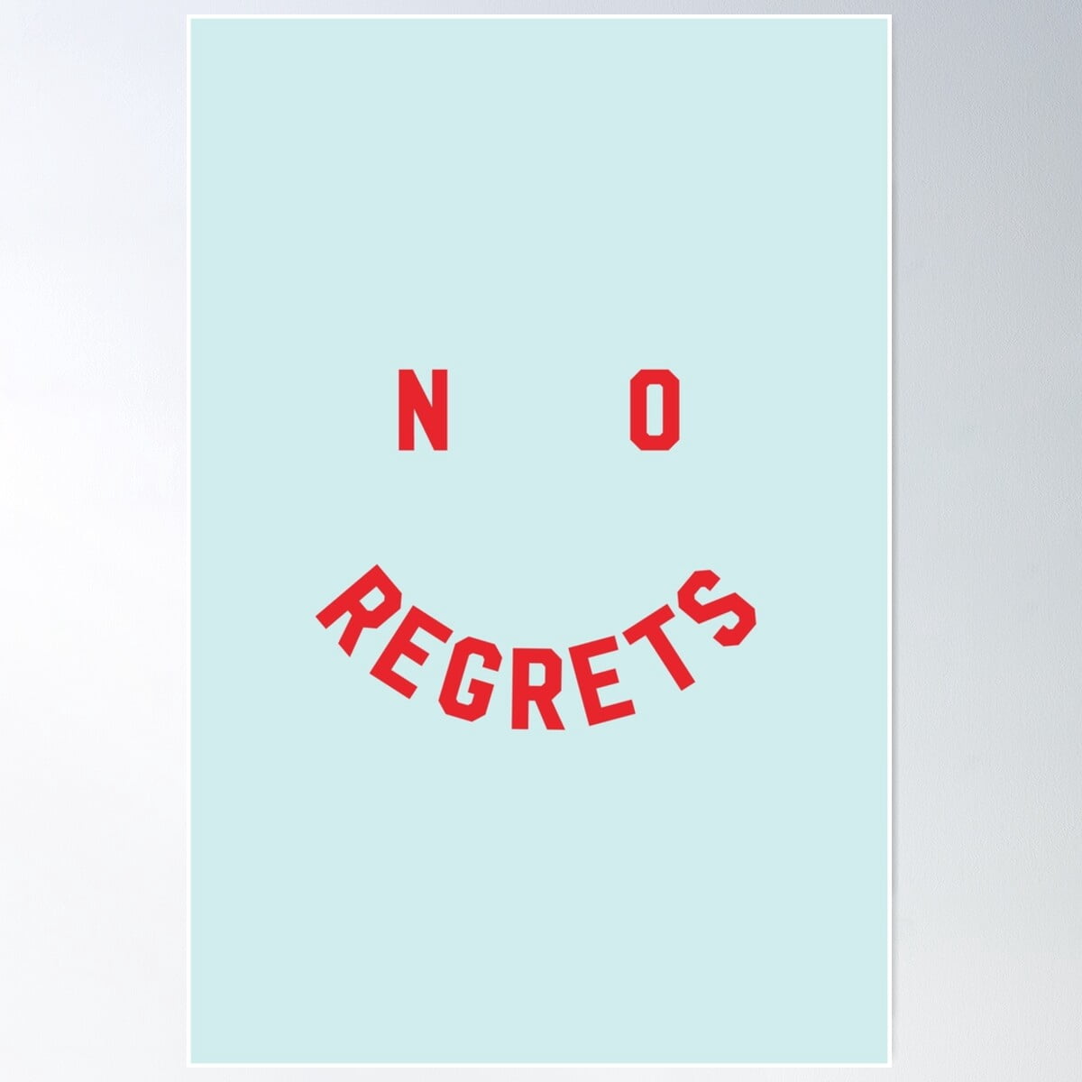 No Regrets Poster Wall Art, Modern Wall Decor For Living Room Bedroom ...