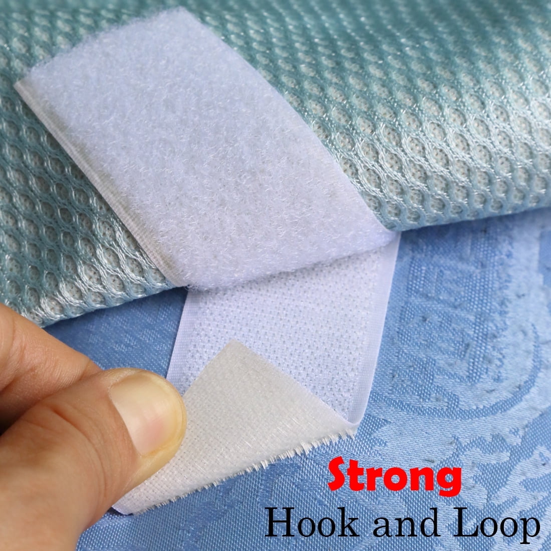 No Residue White Removable Velcro 3.3ft - 38mm Grid Adhesive Hook and ...