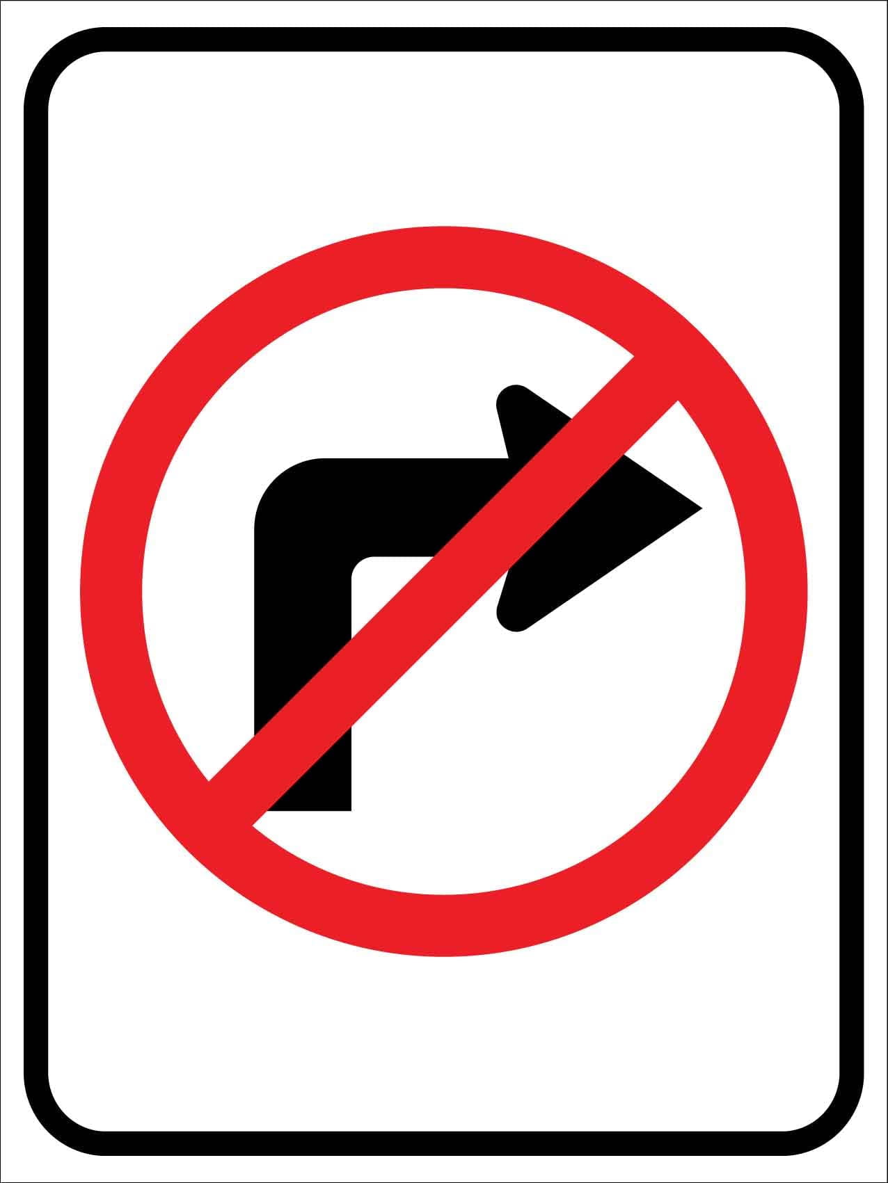 No Right Turn Metal Sign Caution Danger Safety Security Warning Notice ...