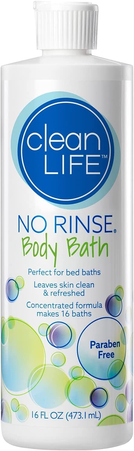 No Rinse Body Bath - 16 oz, Fragrance-Free, Non-Soap Formula, Suitable ...
