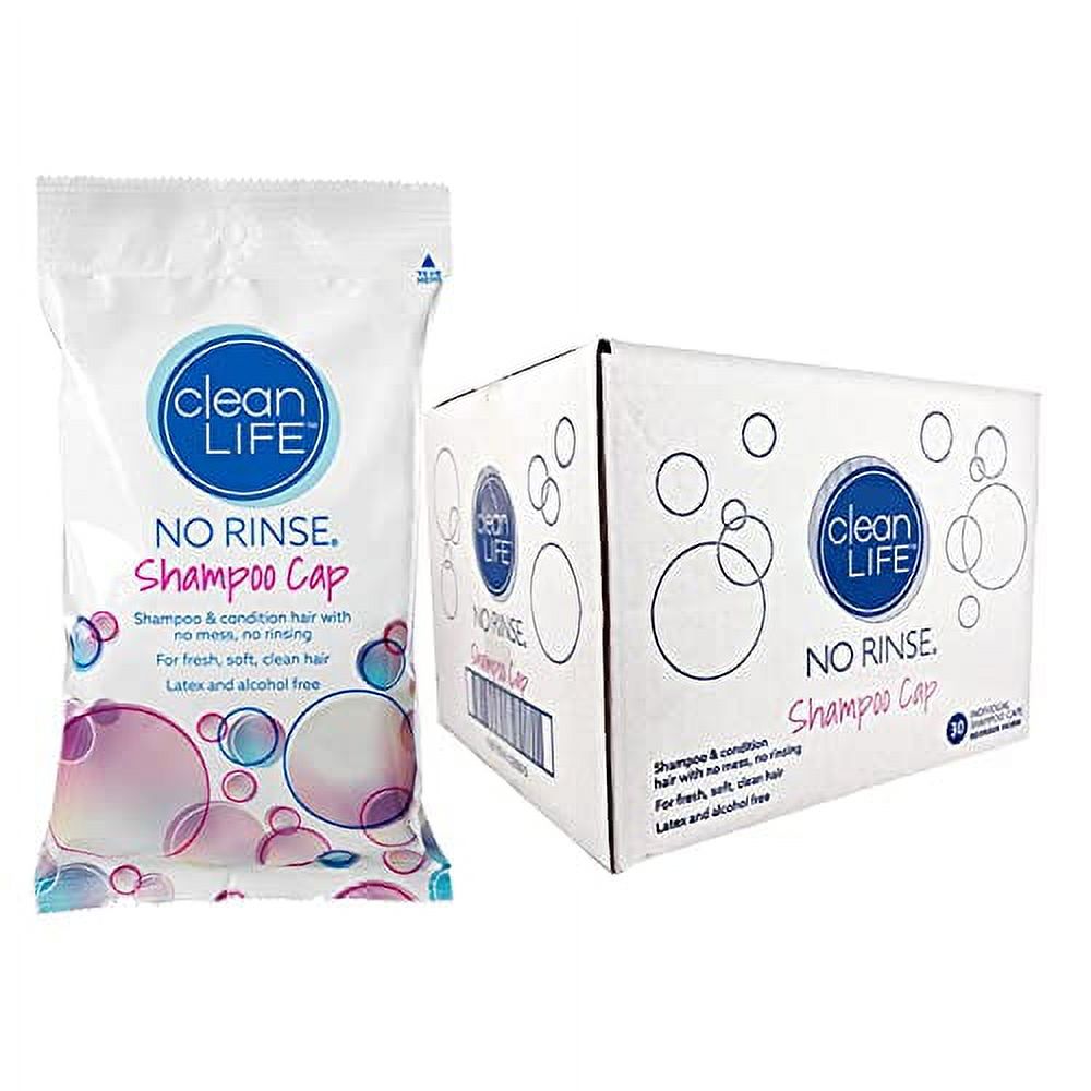 No-Rinse Shampoo Cap by Cleanlife Products (Pack of 30), Shampoo and ...