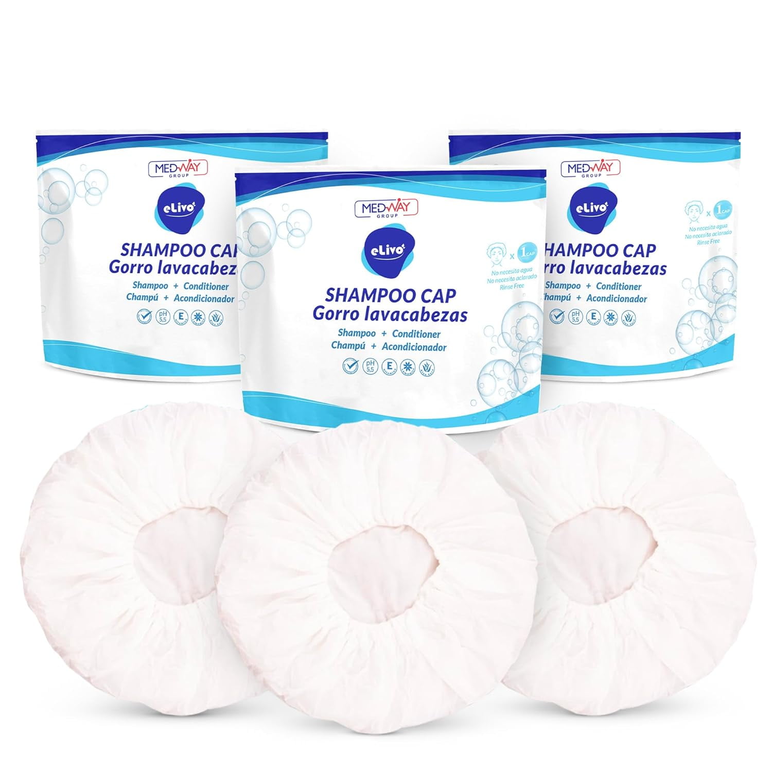 No Rinse Shampoo Cap | Rinse Free Shower Cap that Shampoos & Conditions ...
