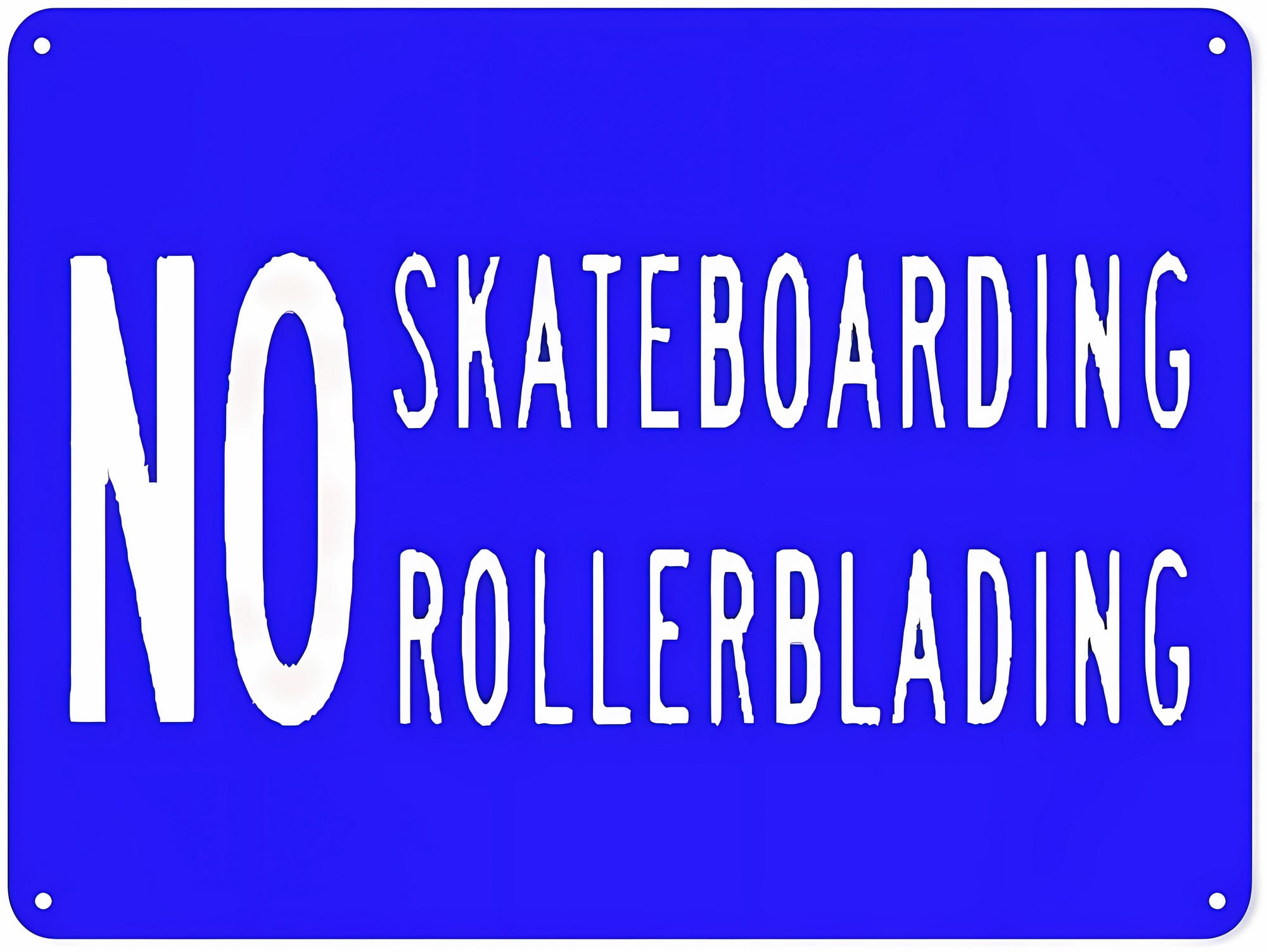 No Rollerblading Safety Sign - 8"x12" Aluminum Danger Tin Road Sign ...