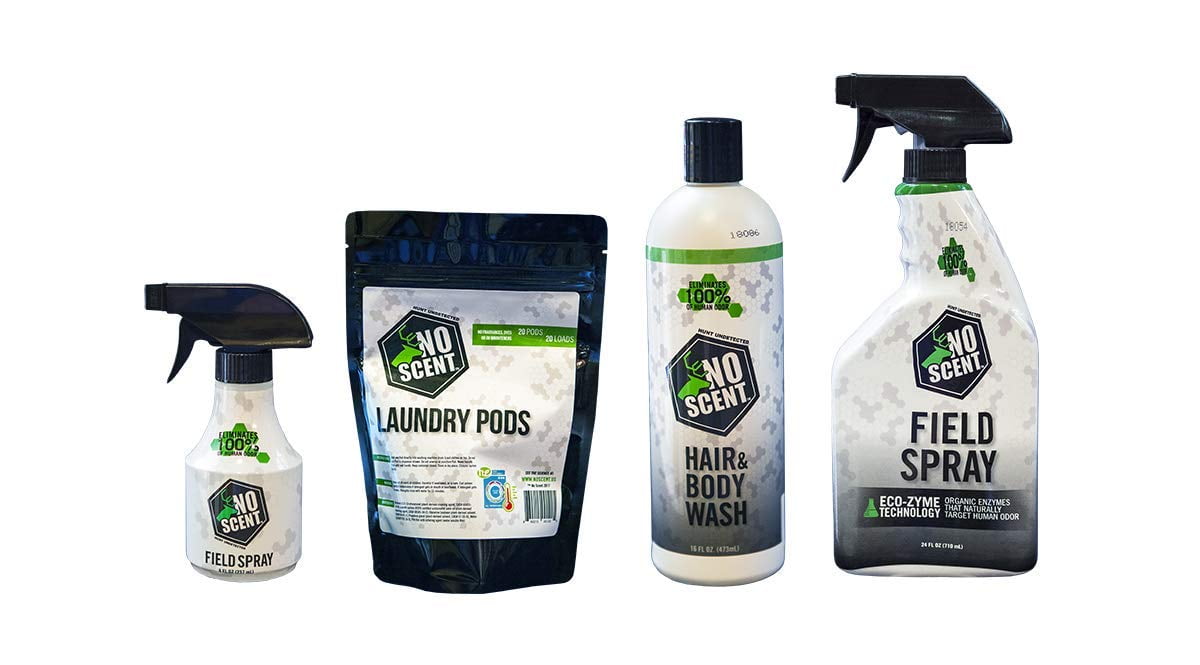 No Scent Full Bundle: 24oz & 8oz Field Spray, Laundry Pods, and Hair ...