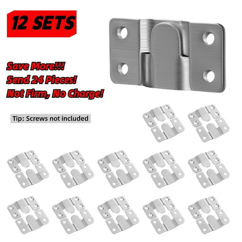 No-Screw Wall Hangers – Heavy Duty Stainless Steel Hooks for Pictures, Mirrors & Boards ...