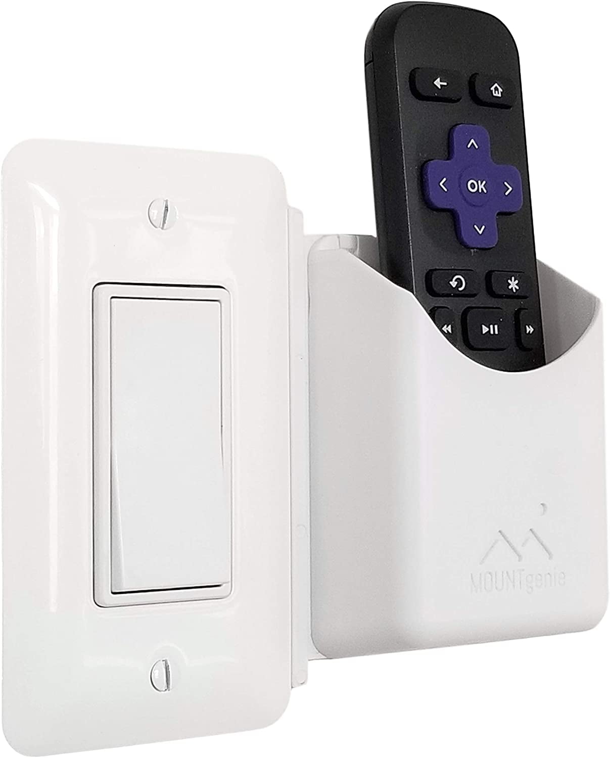 The NoScrewups Remote Control Holder by (White): Wall with No Damaging ...