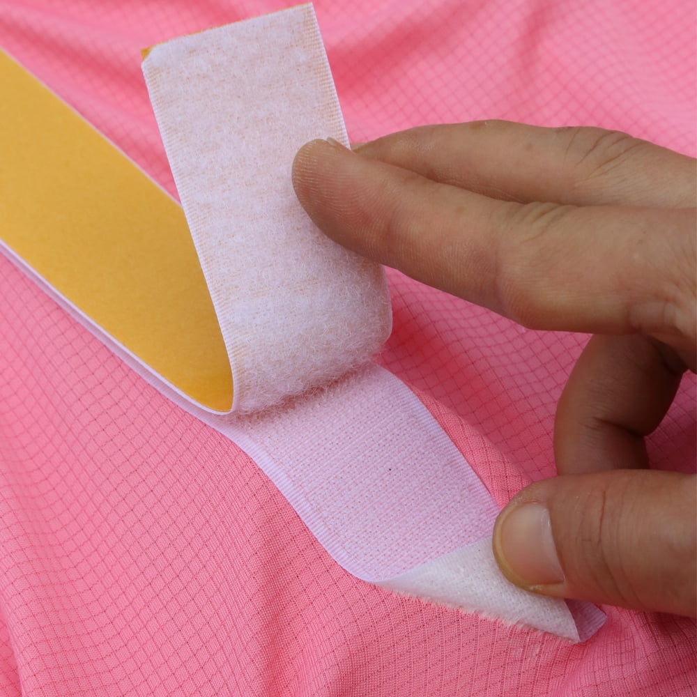 No-Sew White Self-Adhesive Magic Tape 1M - Heavy Duty 30mm Hook and ...