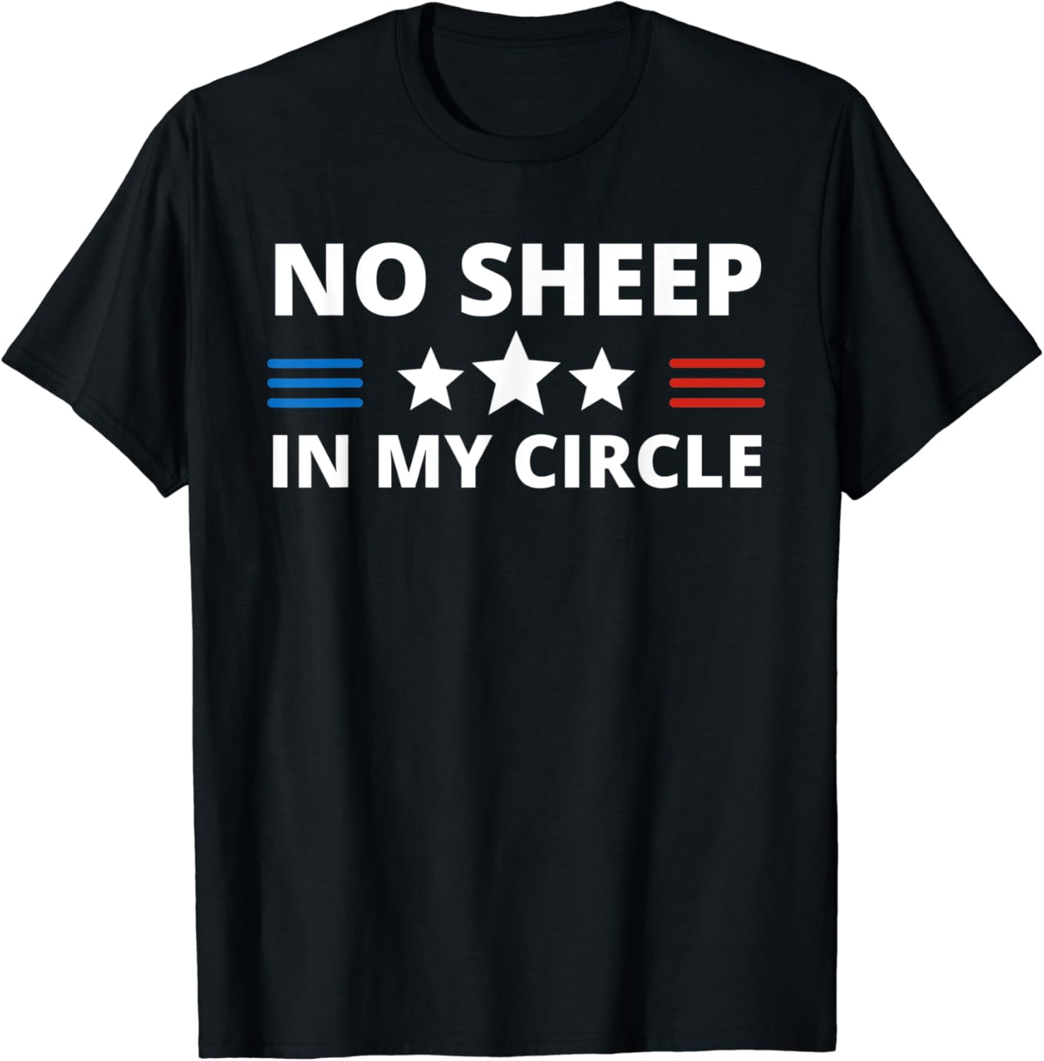 No Sheep In My Circle Conservative US Flag T-Shirt - Walmart.com