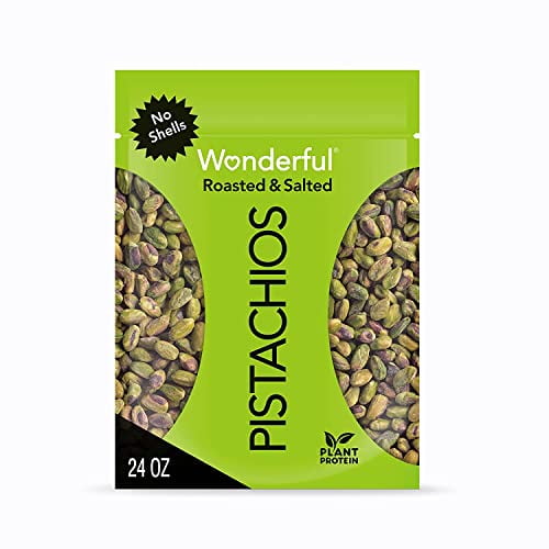 No Shells, Roasted & Salted Nuts, 24 Ounce Resealable Bag, Protein ...