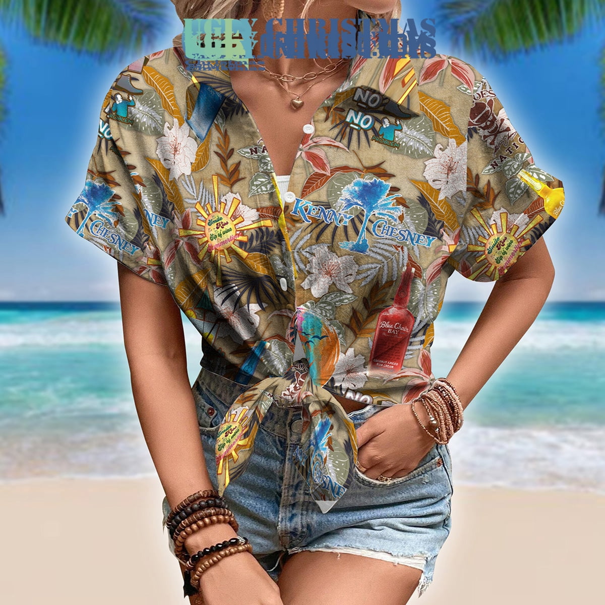 No Shoes Nation Kenny Chesney Hawaiian Shirts - Walmart.com