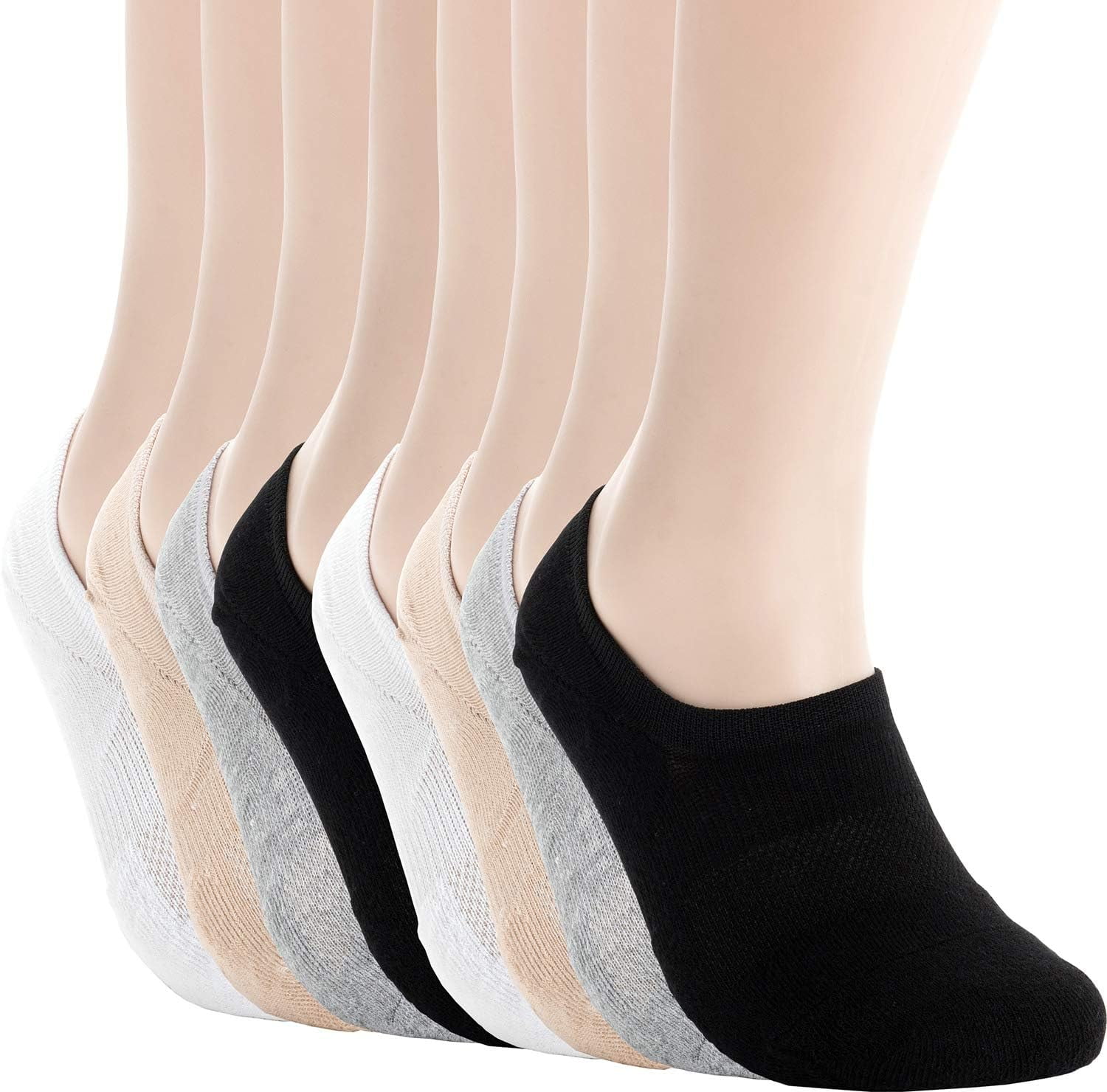 No Show Socks For Women Men Cotton Cushion Footies Liner S M L XL ...