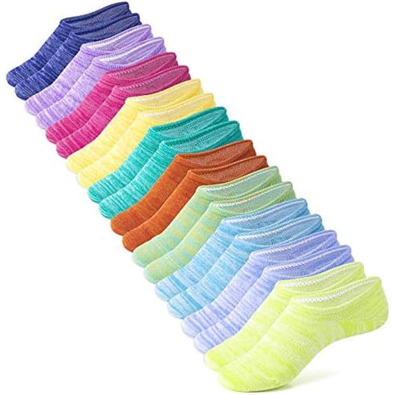 No Show Socks Women 10 Pairs Low Cut Anti-Slid Novelty Athletic Casual ...