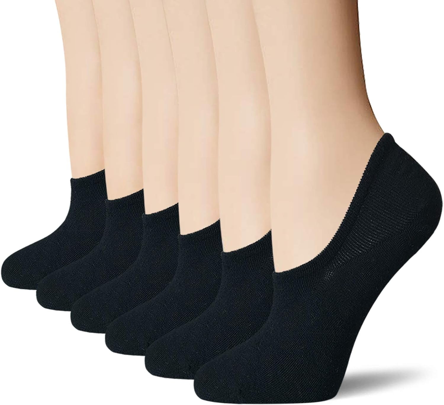 No Show Socks Womens Thin Ankle Low Cut Cotton Footies for Flats Slip ...