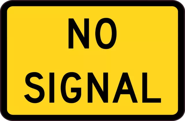 No Signal Caution Sign Sticker Window Decal Phone Decal Water Bottle ...