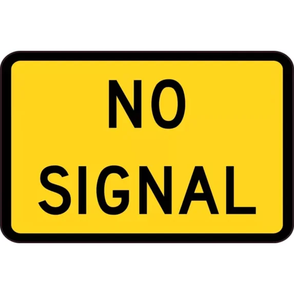 No Signal Caution Sign Sticker Window Decal Phone Decal Water Bottle ...
