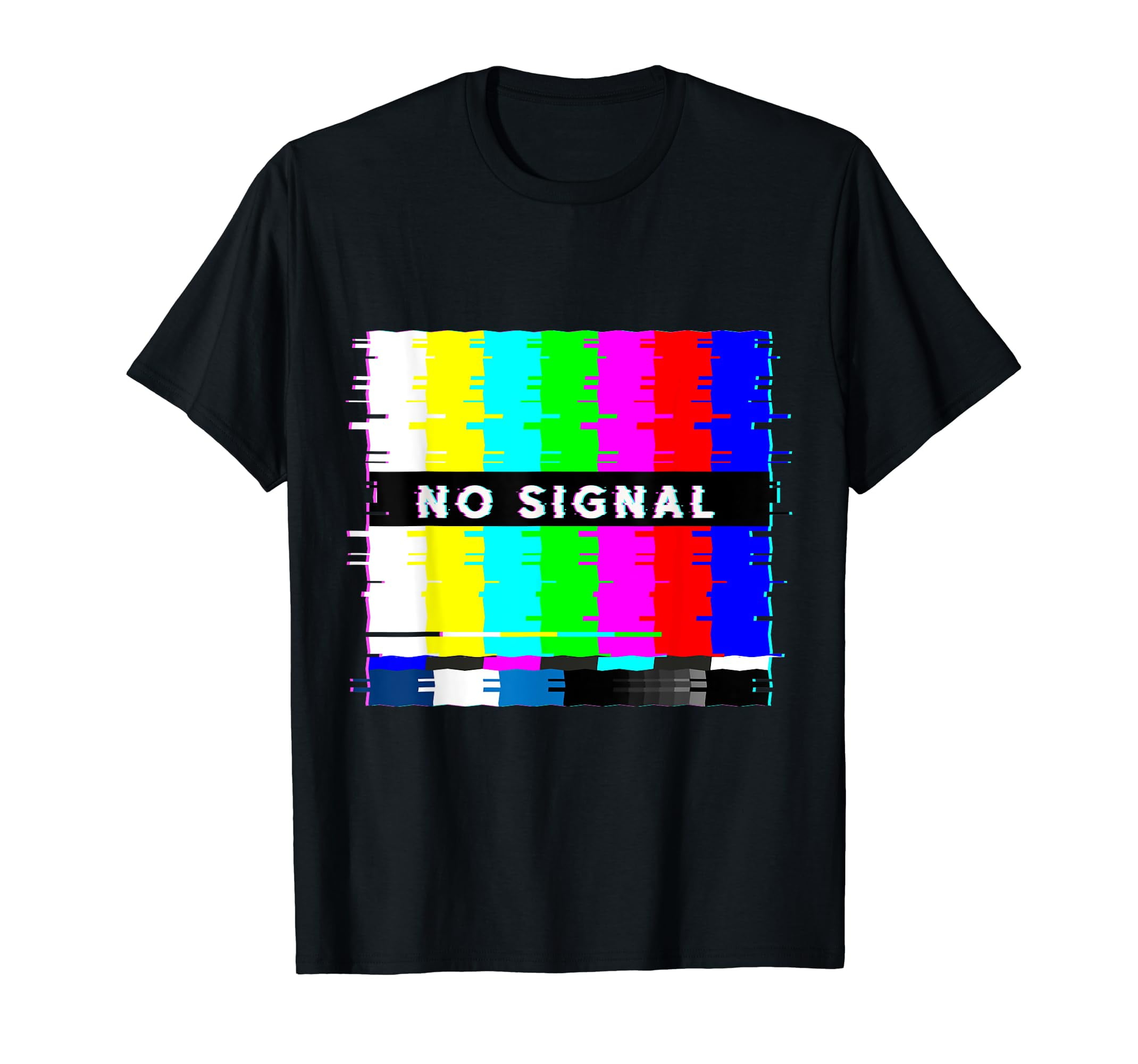 No Signal - Television Off Air Glitch Art Vaporwave T-Shirt - Walmart.com
