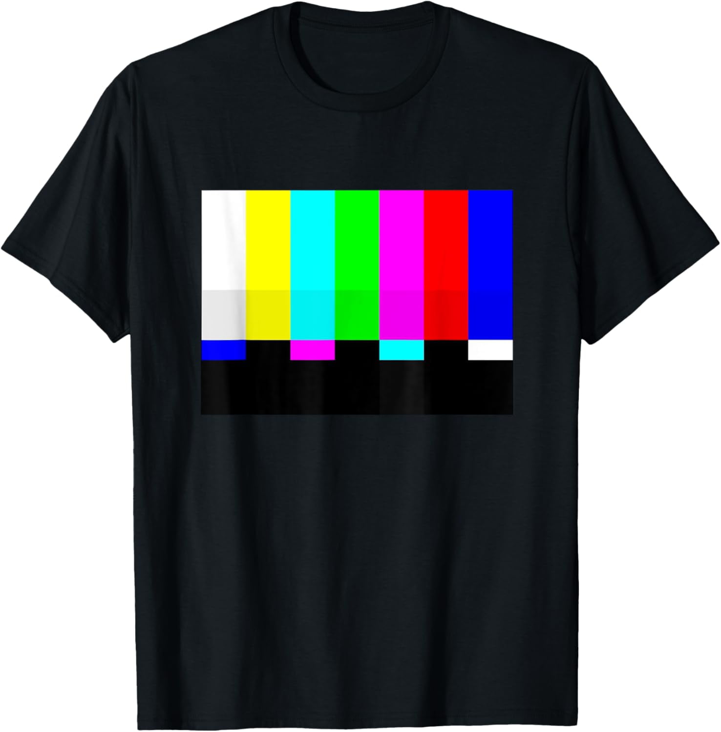 No Signal Television Screen Color Bars Test Pattern T-Shirt T-Shirt men ...