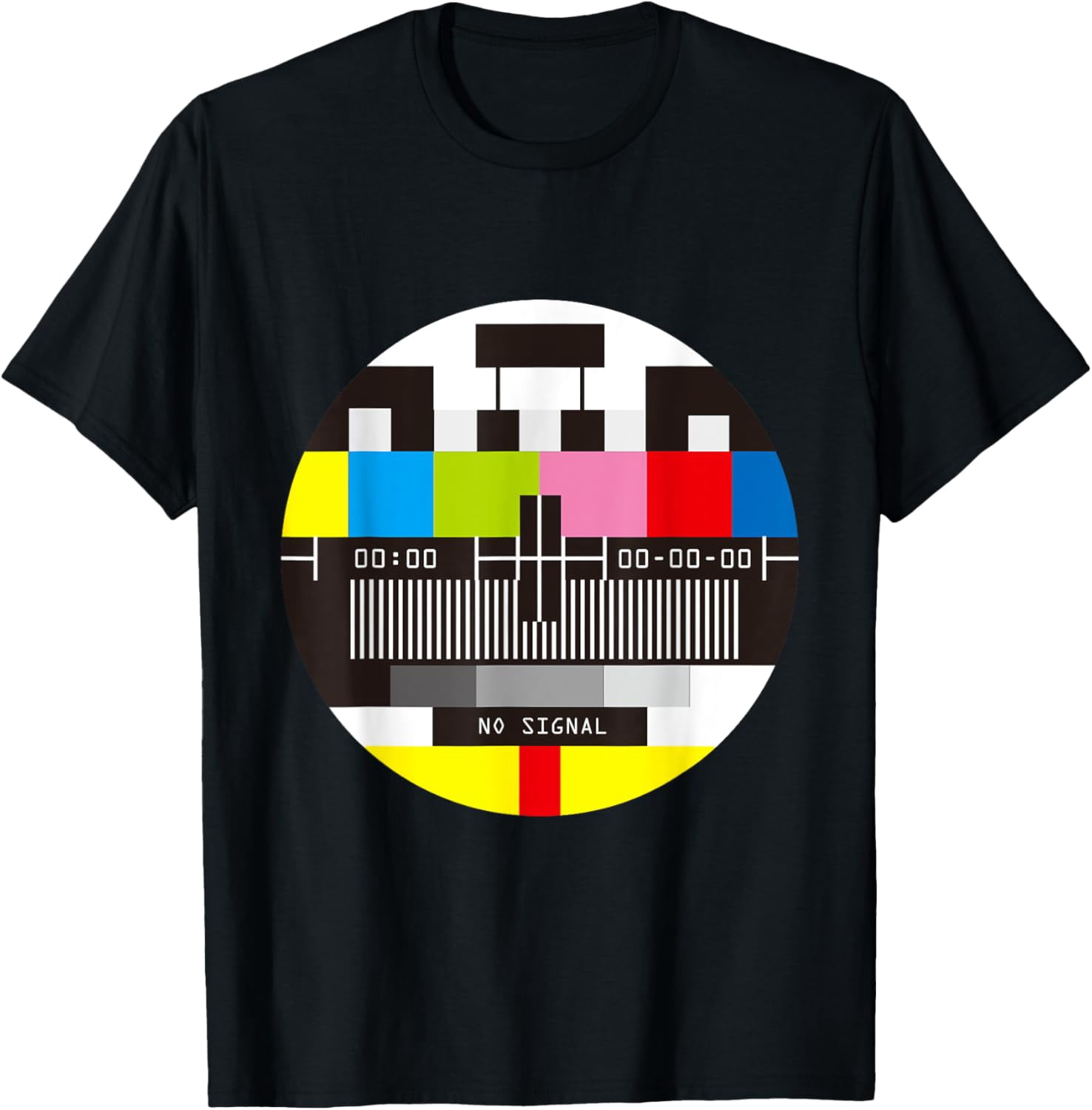 No Signal Television Test Screen Funny Nostalgic T-Shirt men and women ...