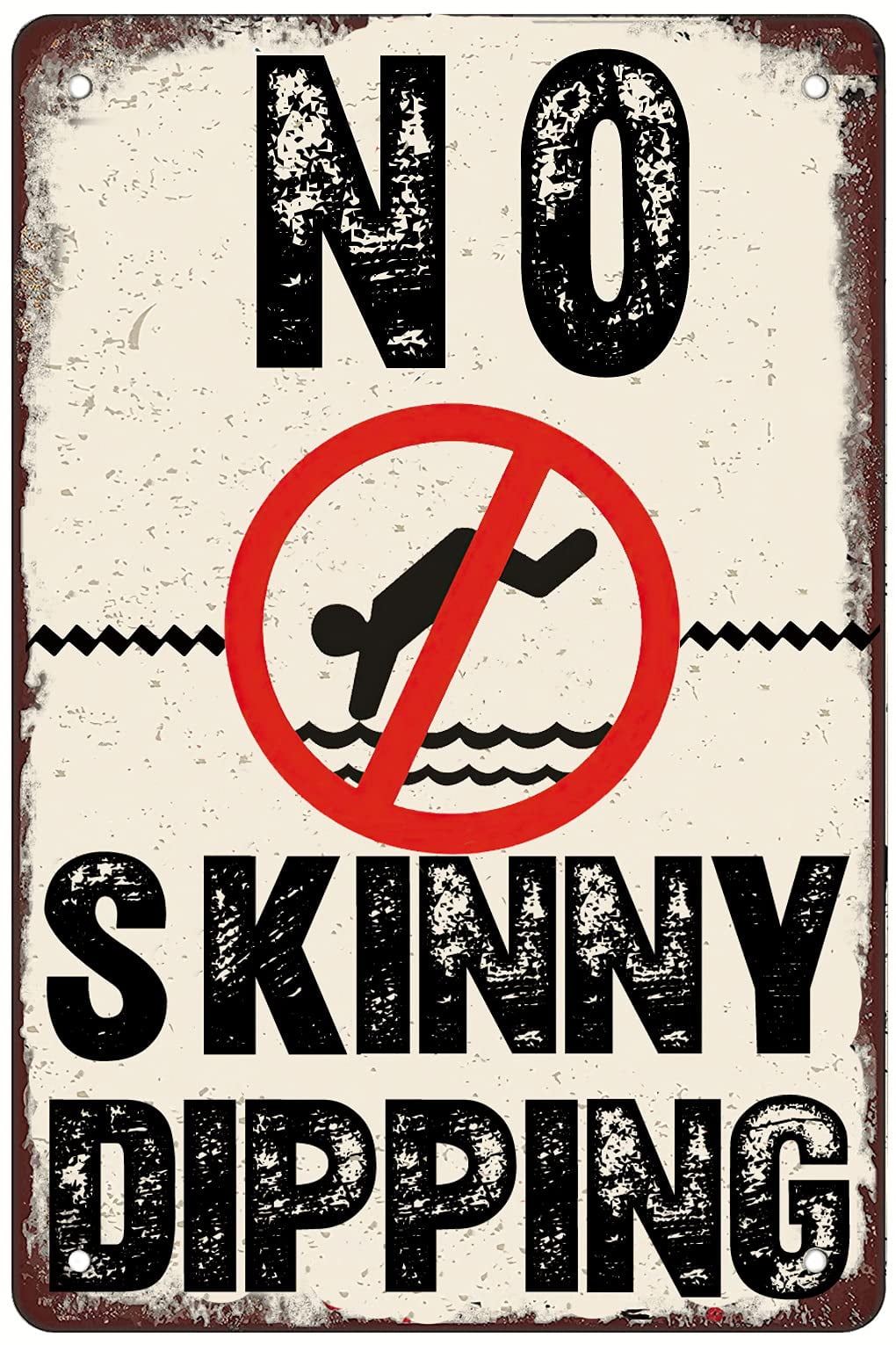 No Skinny Dipping Funny Tin Signs Wall Decor Man Cave Garage Far Bar ...