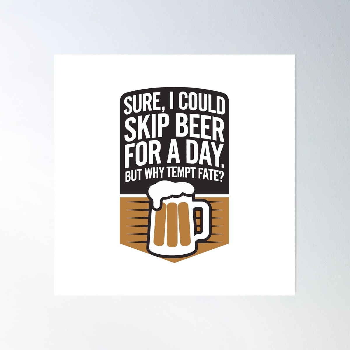 No-Skip Beer Club Poster Wall Art, Modern Wall Decor For Living Room ...