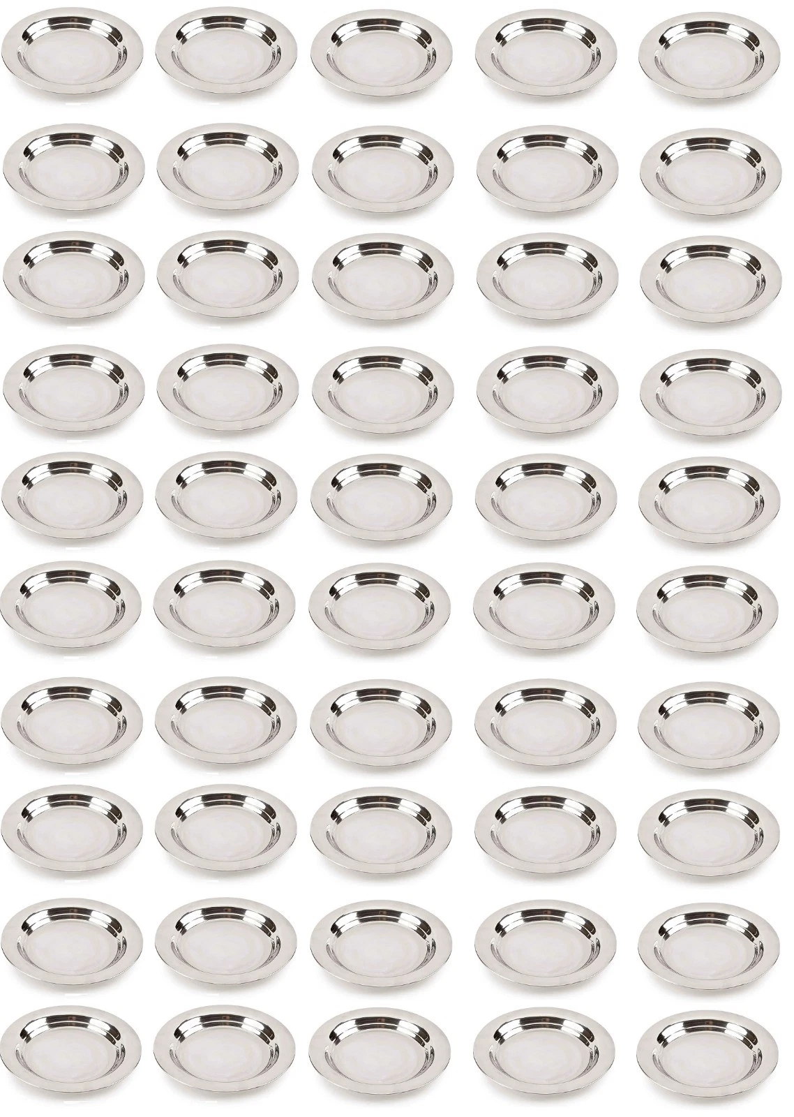 No Slip Cat Plate Bulk Packs Heavy Weight Stainless Steel with Silicon ...