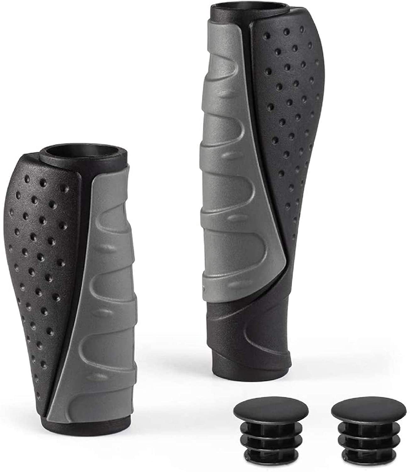 No-Slip Soft Rubber Bike Handlebar Grips Universal for Bicyble, MTB ...